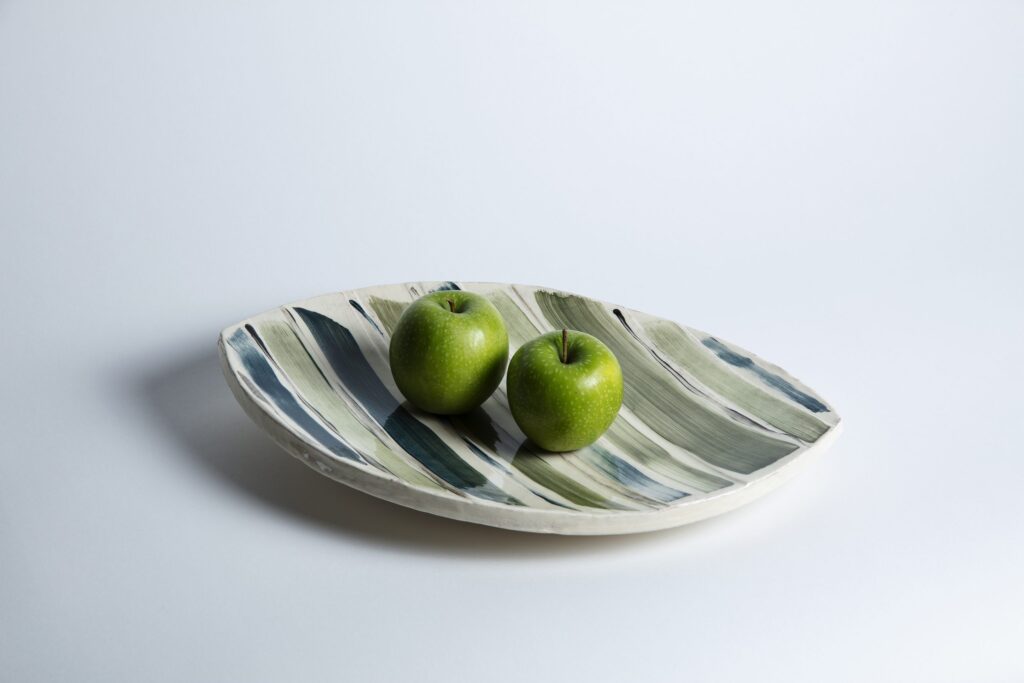 Pistachio Ceramic Serving Plate Lars Nilsson The Invisible Collection