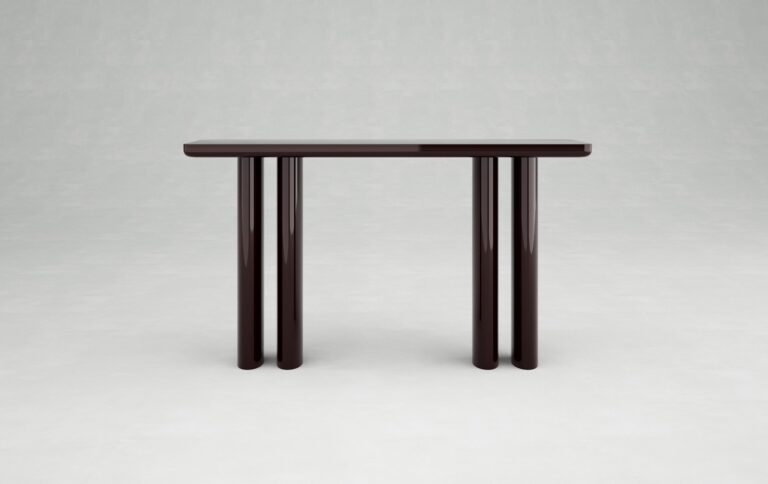 Swan Console Lacquer Ivory Francesco Balzano The Invisible Collection